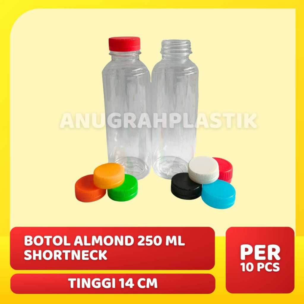 Jual Botol Almond 250 ml BERAT 14 gram Short neck ( SN ) Per ball isi ...