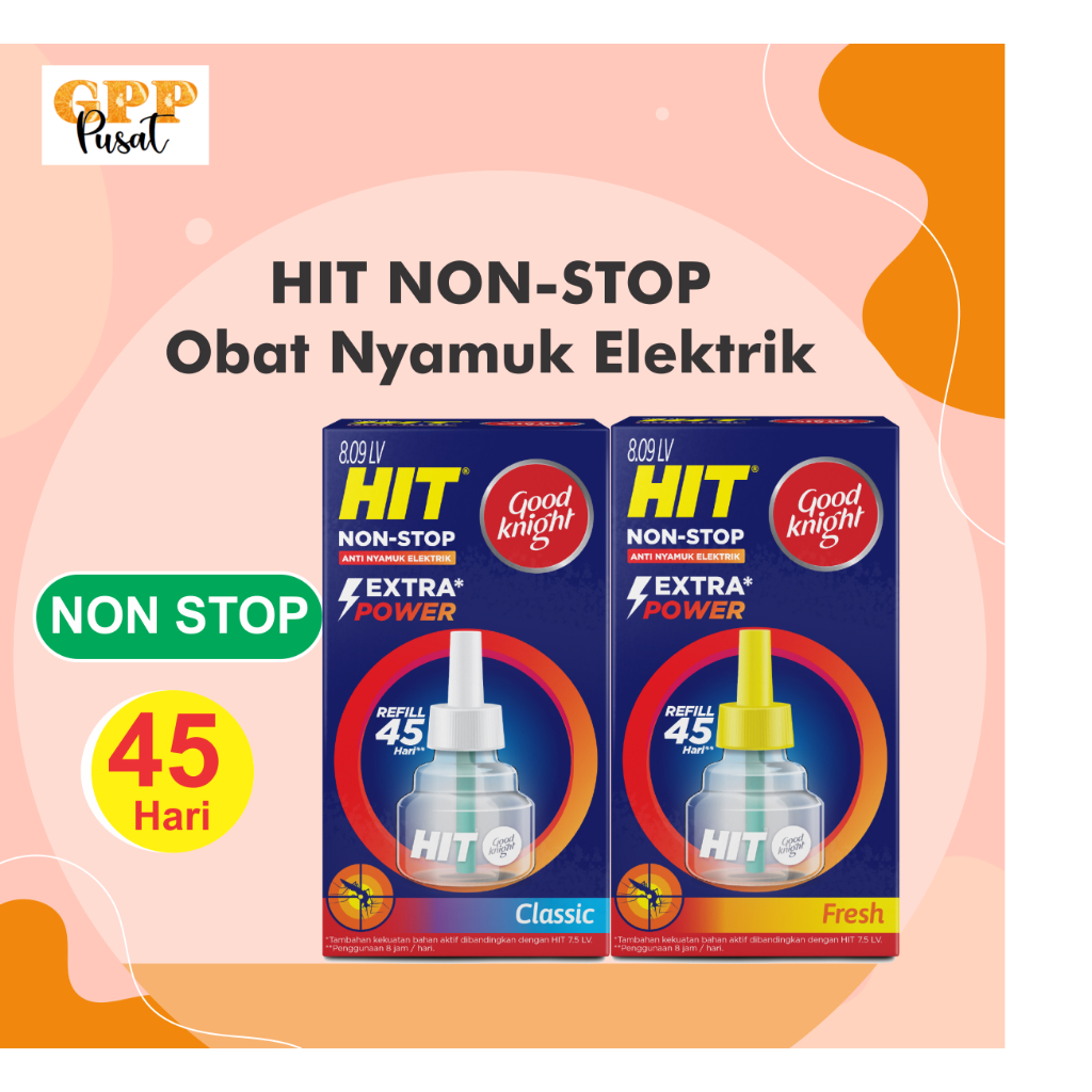 Jual Hit Good Knight Non Stop Refill 45 Hari - Refill Obat Nyamuk Elektrik | Shopee Indonesia