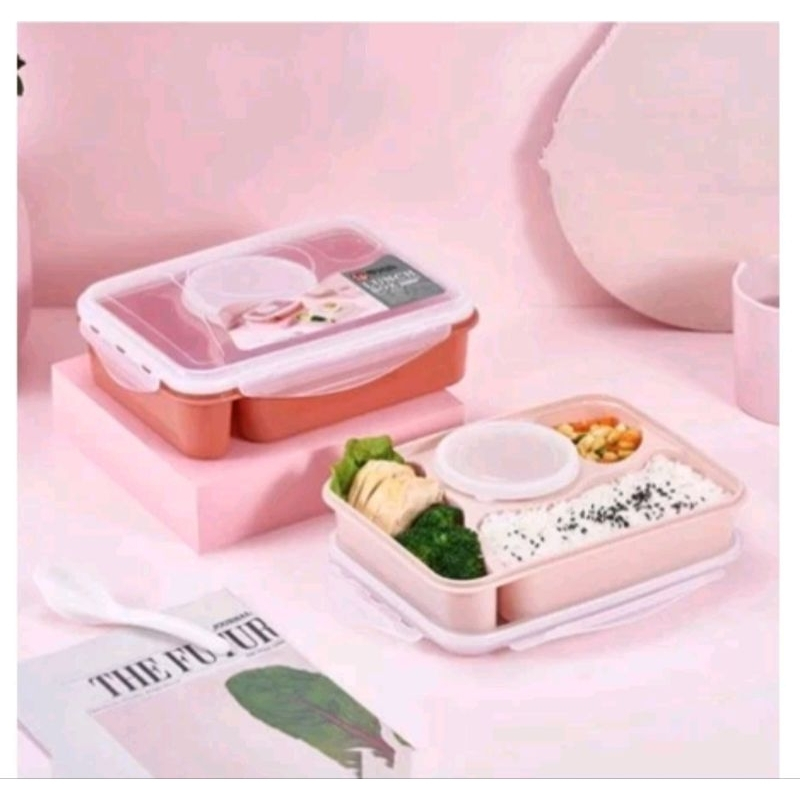 Jual LUNCH BOX 4 SEKAT KOTAK BEKAL 1000ML ANTI TUMPAH KOTAK MAKAN | Shopee Indonesia