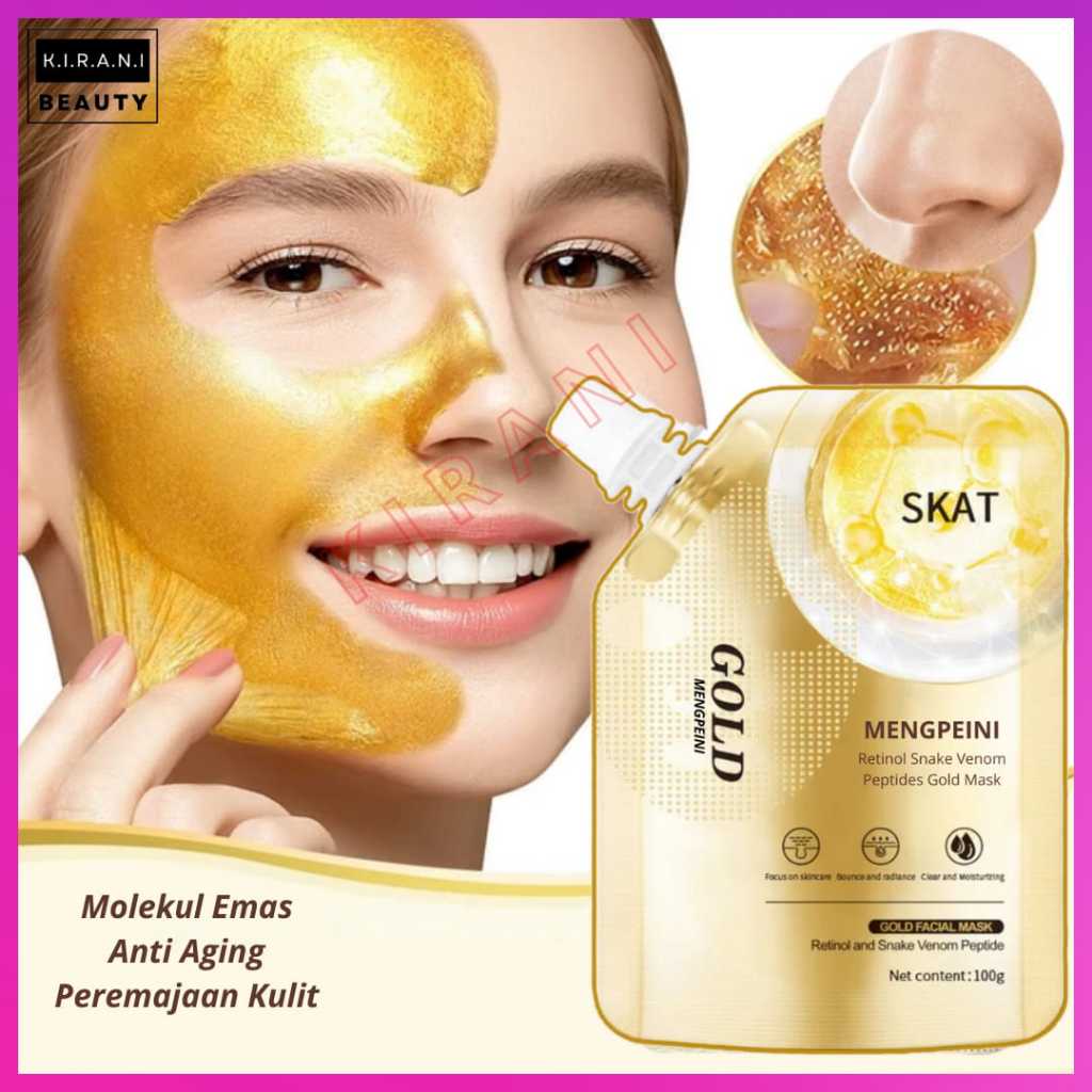 Jual KIRANI - Retinol Snake Venom Gold Mask MENGPEINI Peptide Peel-off ...