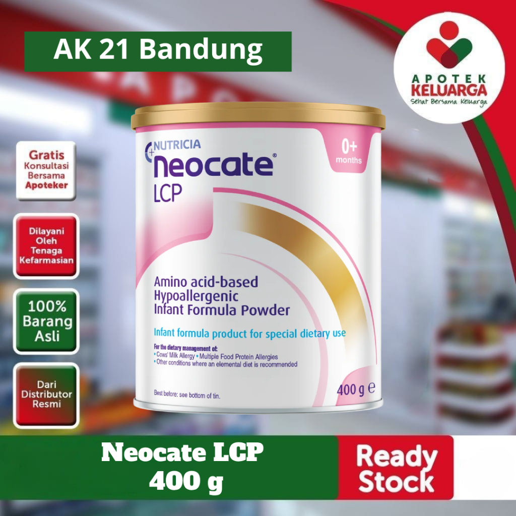 Jual NUTRICIA NEOCATE LCP 400 GRAM 0-12BULAN#ALERGI SUSU SAPI #SUSU ...