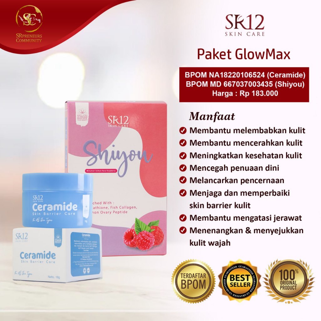 Jual PAKET GLOW MAX / COLLAGEN / CERAMIDE MOISTURING SKIN BARRIER ...
