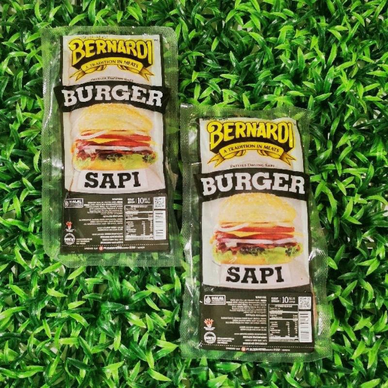 Jual Bernardi Burger Sapi VC Besar Isi 10 - Berat 325 Gr | Shopee Indonesia