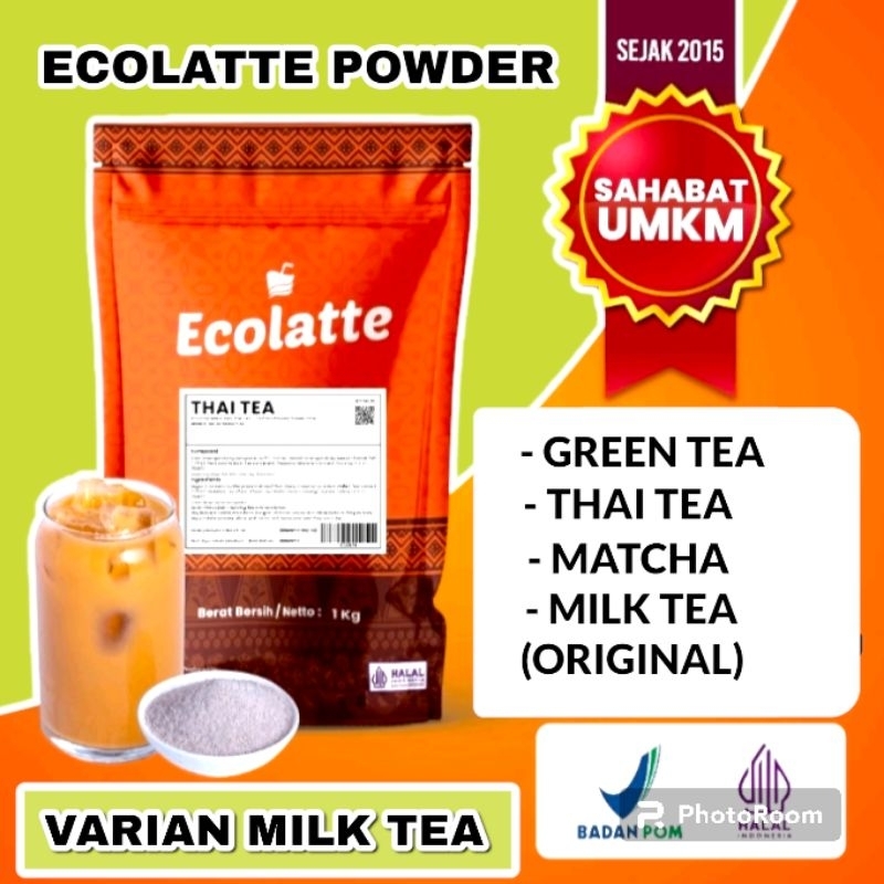 Jual BUBUK MINUMAN 1 KG RASA MILK TEA - ECOLATTE POWDER | Shopee Indonesia
