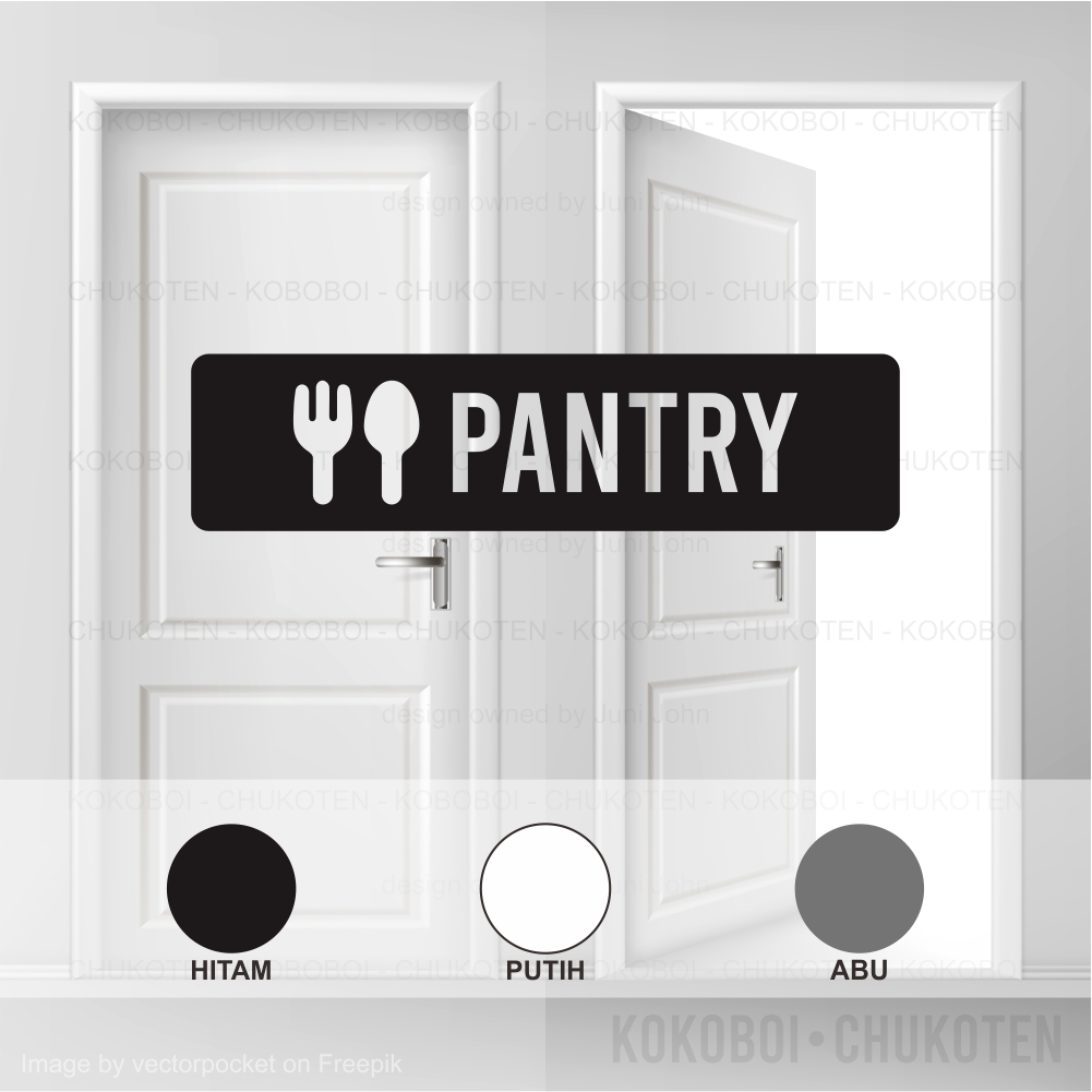 Jual Stiker Pintu Pantry Kantor Dapur Restoran Cafe Kaca Sign Stiker ...