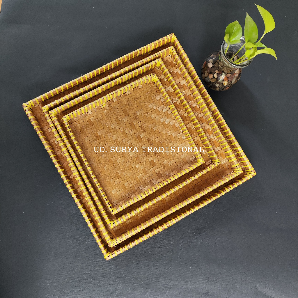 Jual Tampah bambu / tempeh / tambir kotak persegi 25*25cm | Shopee ...