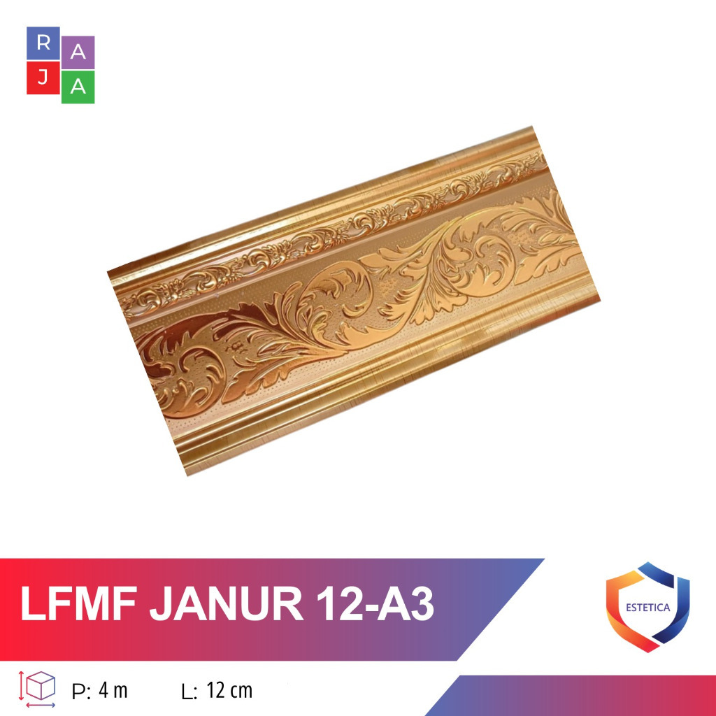 Jual Lis Plafon PVC Mewah / Lis Figura Lebar 12 cm Ukuran 400 cm x 12 ...