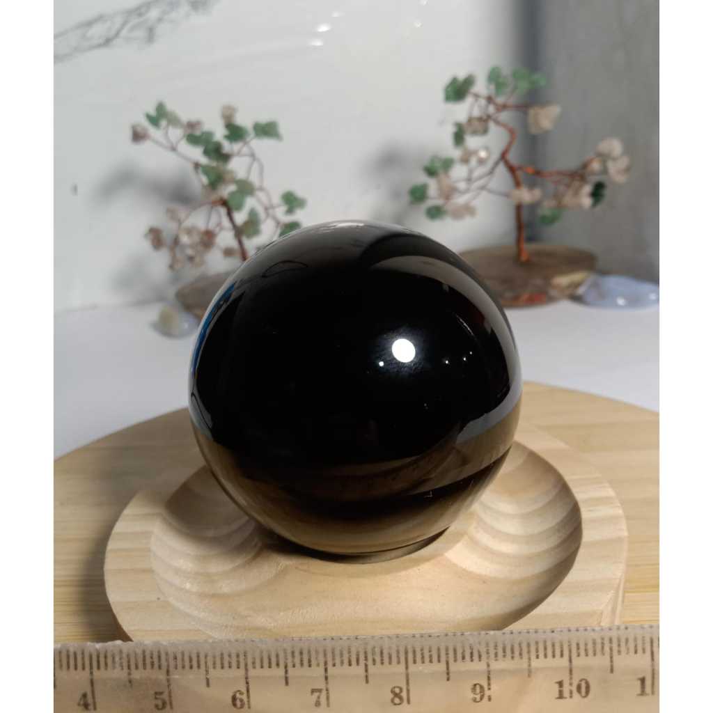 Jual Batu Natural Black Obsidian Sphere 5,8 cm | Shopee Indonesia
