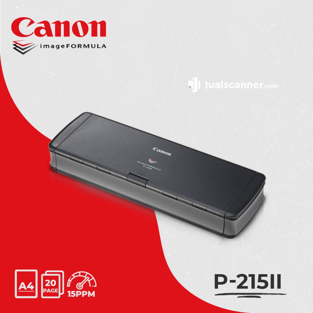 Jual Scanner Canon P-215II Portable ADF Duplex - 15 Lembar/Menit - (A4 ...