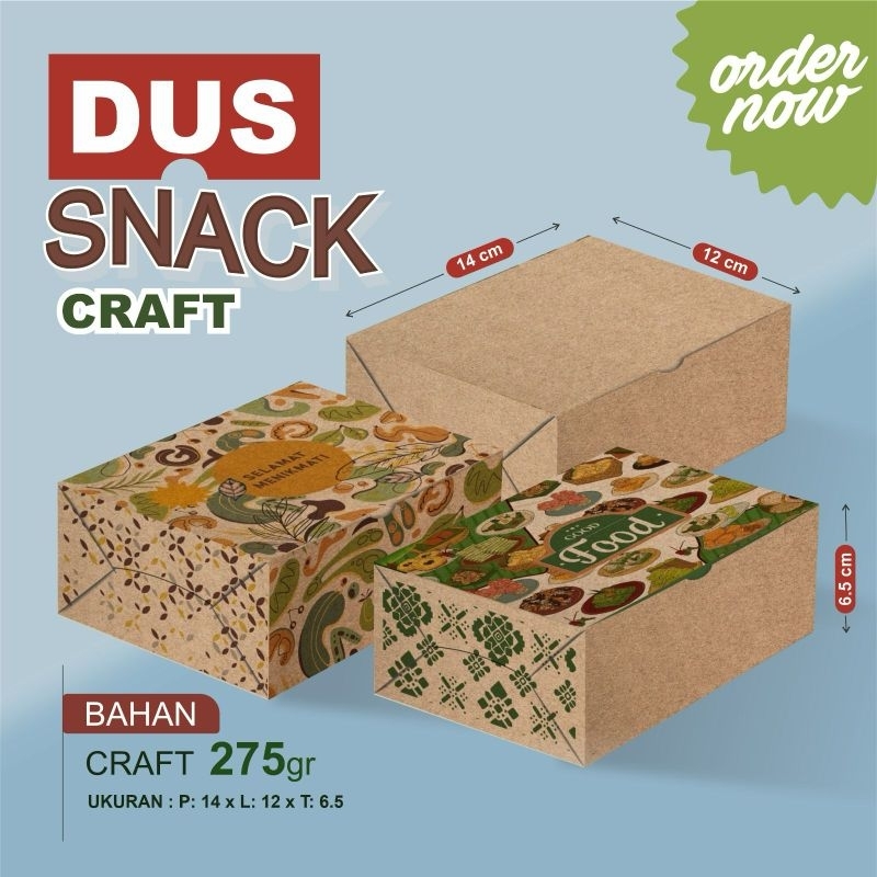 Jual DUS SNACK MURAH 14 x 12 (L) | DUS CRAFT MOTIF | BOX SNACK | BAHAN ...