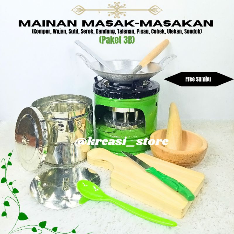 Jual Kompor Mainan Masak-masakan Anak (Paket 3B) Alat Masak Mini Bisa ...