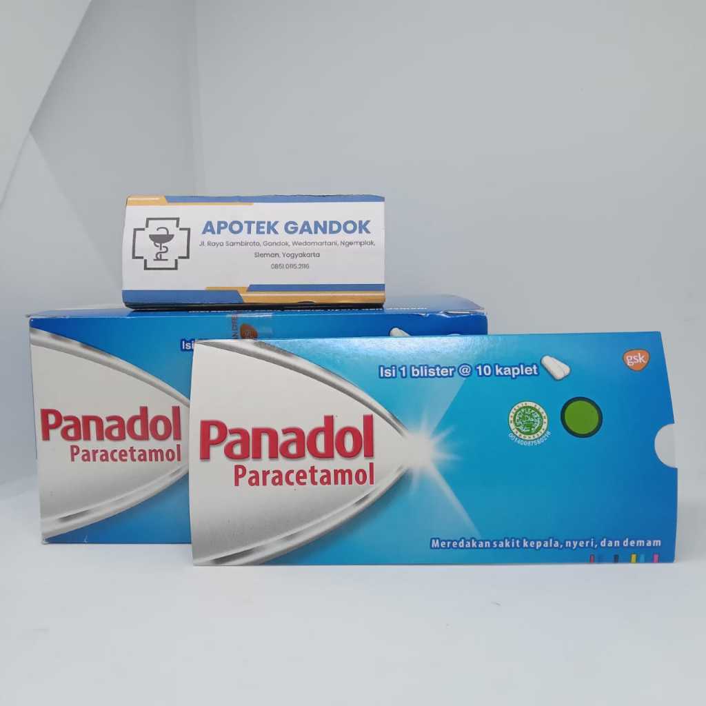 Jual Panadol biru tablet Obat demam,sakit kepala, pusing dan pengurang ...