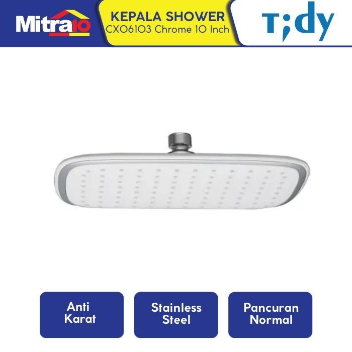 Jual Tidy Head Shower Persegi Stainless CX06103 10 Inch | Shopee Indonesia