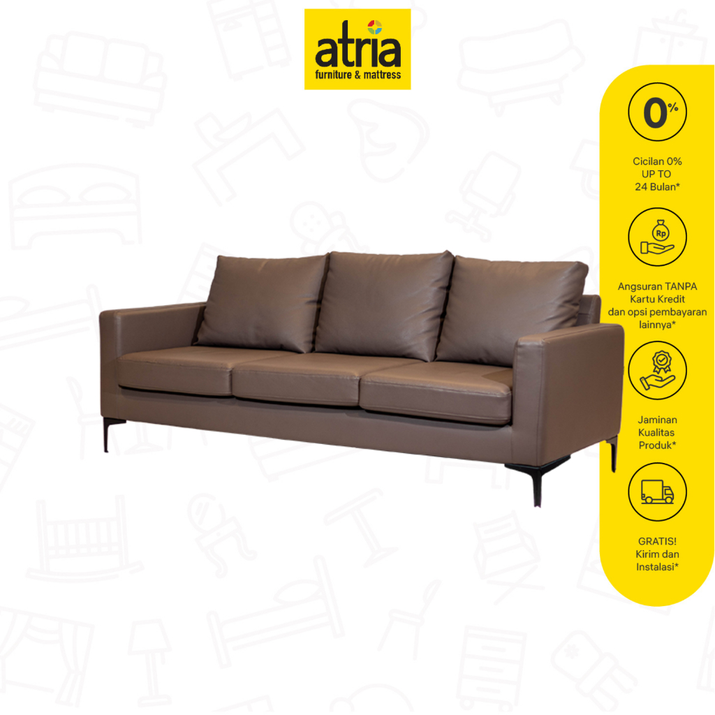 Jual Atria Blume Sofa Ruang Tamu 3 Seater Dan 2 Seater Artificial ...