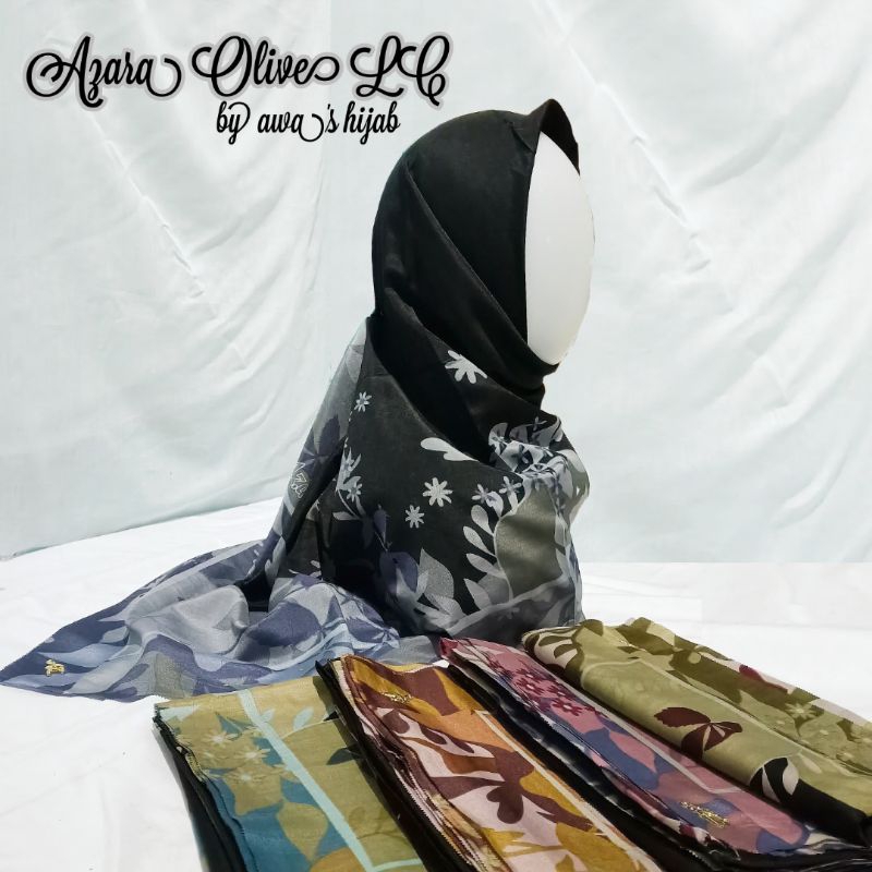 Jual Azara Olive LC // Hijab Motif Daun // Hijab Orang Dewasa | Shopee ...