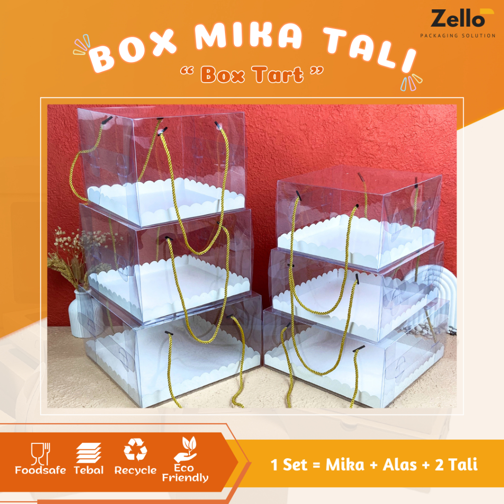 Jual Kotak Mika Handle Tali Box Mika Tali Kemasan Kue Tart Chiffon ...