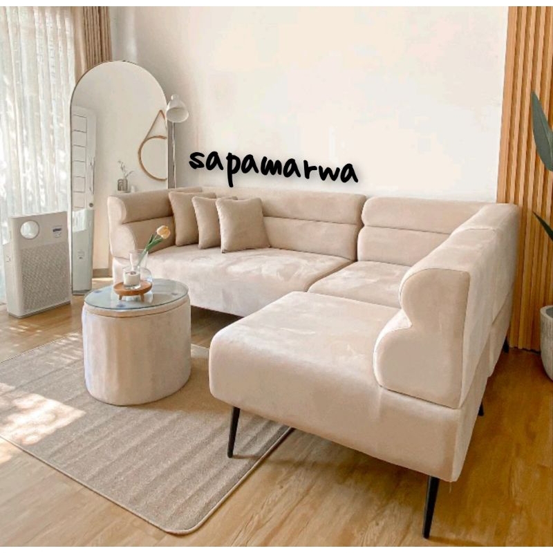 Jual sofa minimalis modern sandaran lekuk | Shopee Indonesia
