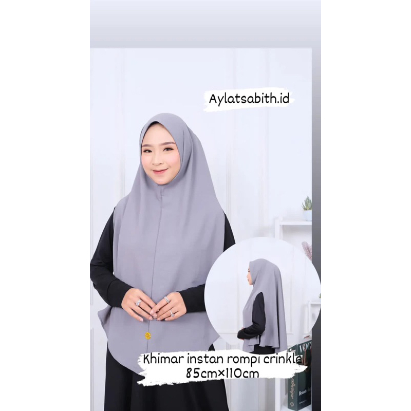 Jual Khimar instan rompi/hijab instan rompi/hijab crinkle rompi ...