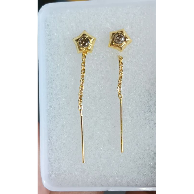 Jual Anting Emas Berlian asli cantik dan elegan for lady model gantung ...