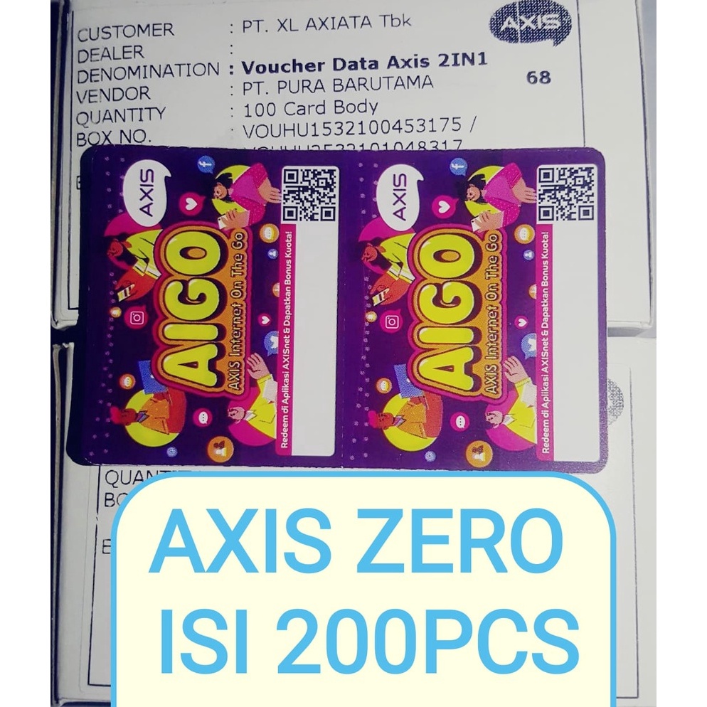 Jual Harga TERMURAAH v AXIS zero isi 300 Pcs/SN WGI | Shopee Indonesia