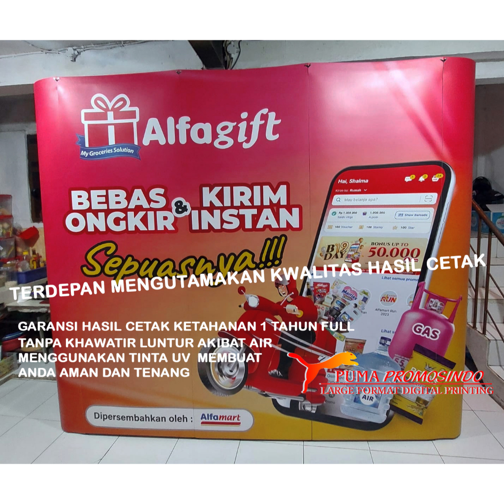 Jual Backwall backdrop pameran portable 3 x 3 included printing ...