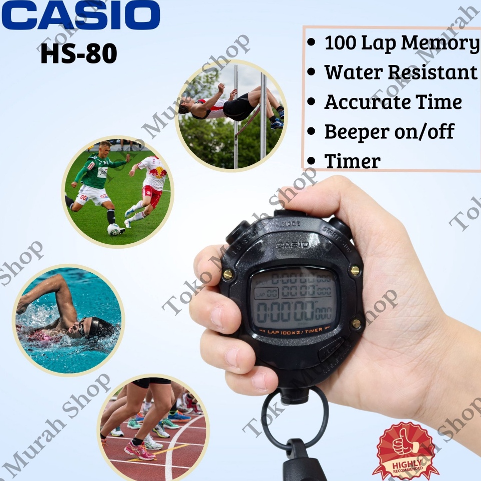 Jual Terbaru Stopwatch Casio HS 80TW - Alat Pengukur Waktu HS-80TW HS 80 TW | Shopee Indonesia