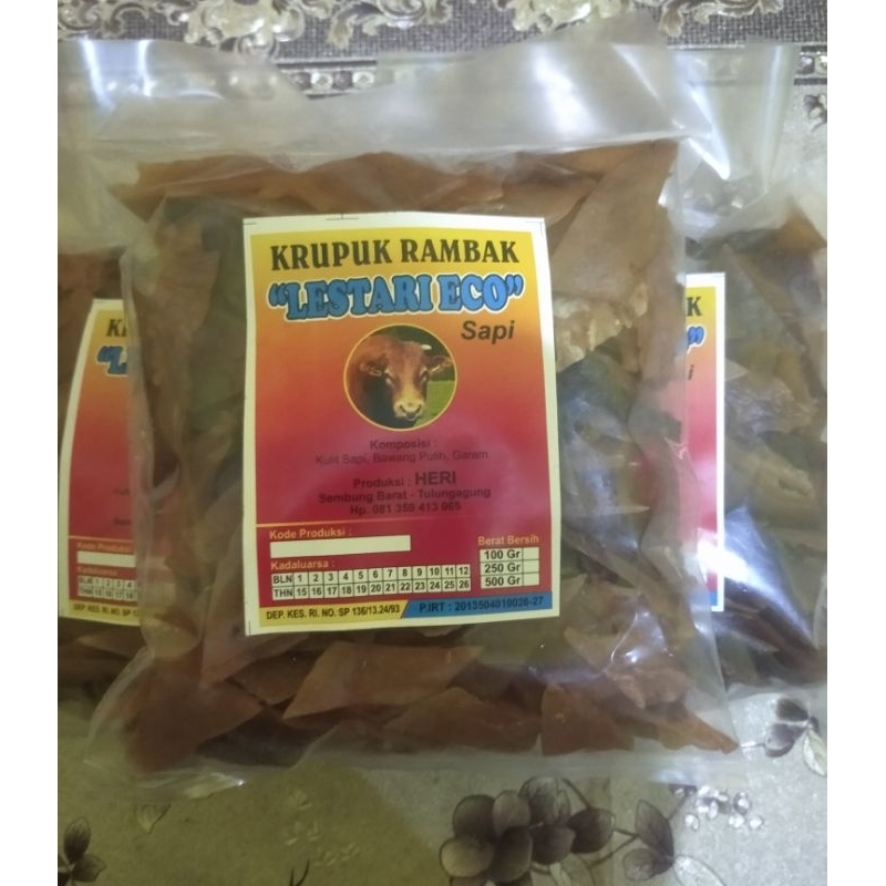 Jual Rambak sapi mentah 500 gram produk tulungagung | Shopee Indonesia