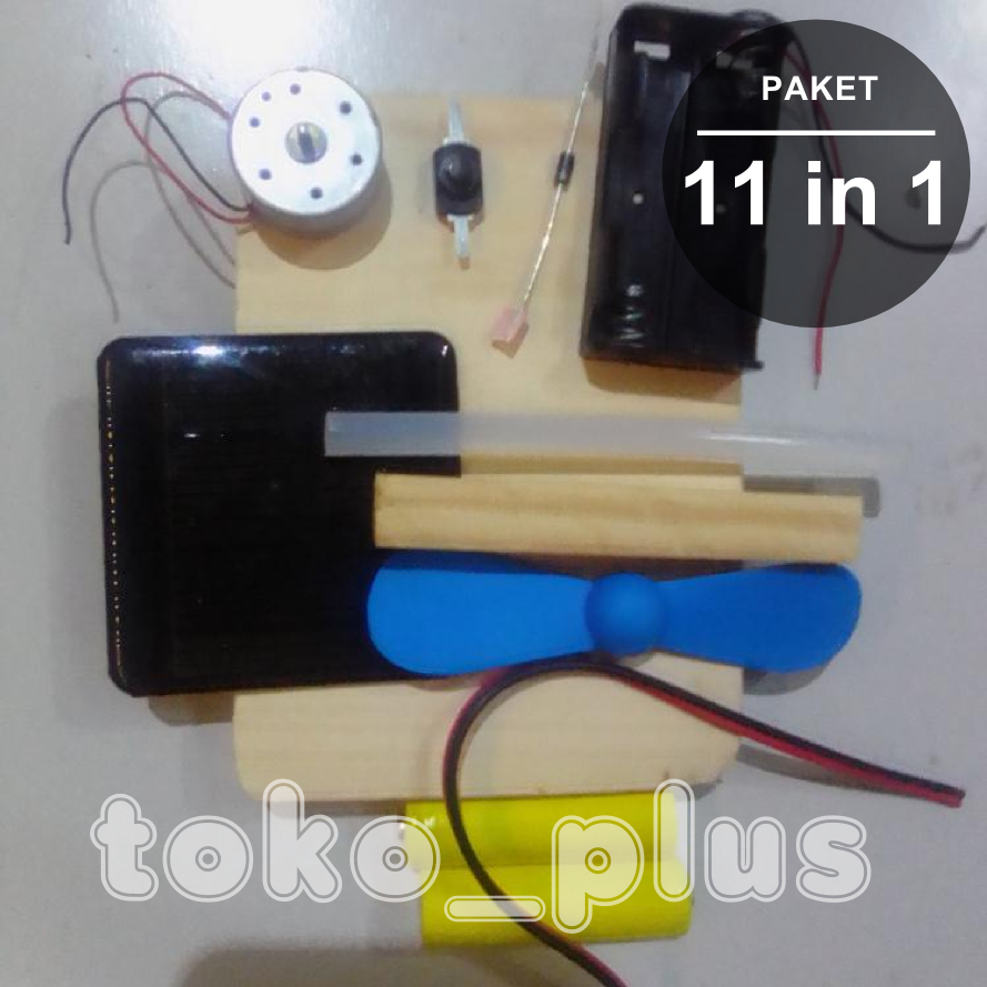 Jual Kipas Kincir Angin Tenaga Listrik Baterai atau Solar Cell DIY Kit ...