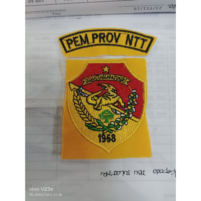 Jual BED PEM PROV NTT BORDIR NUSA TENGGARA TIMUR BETGE PNS PEMPROV NTT ...