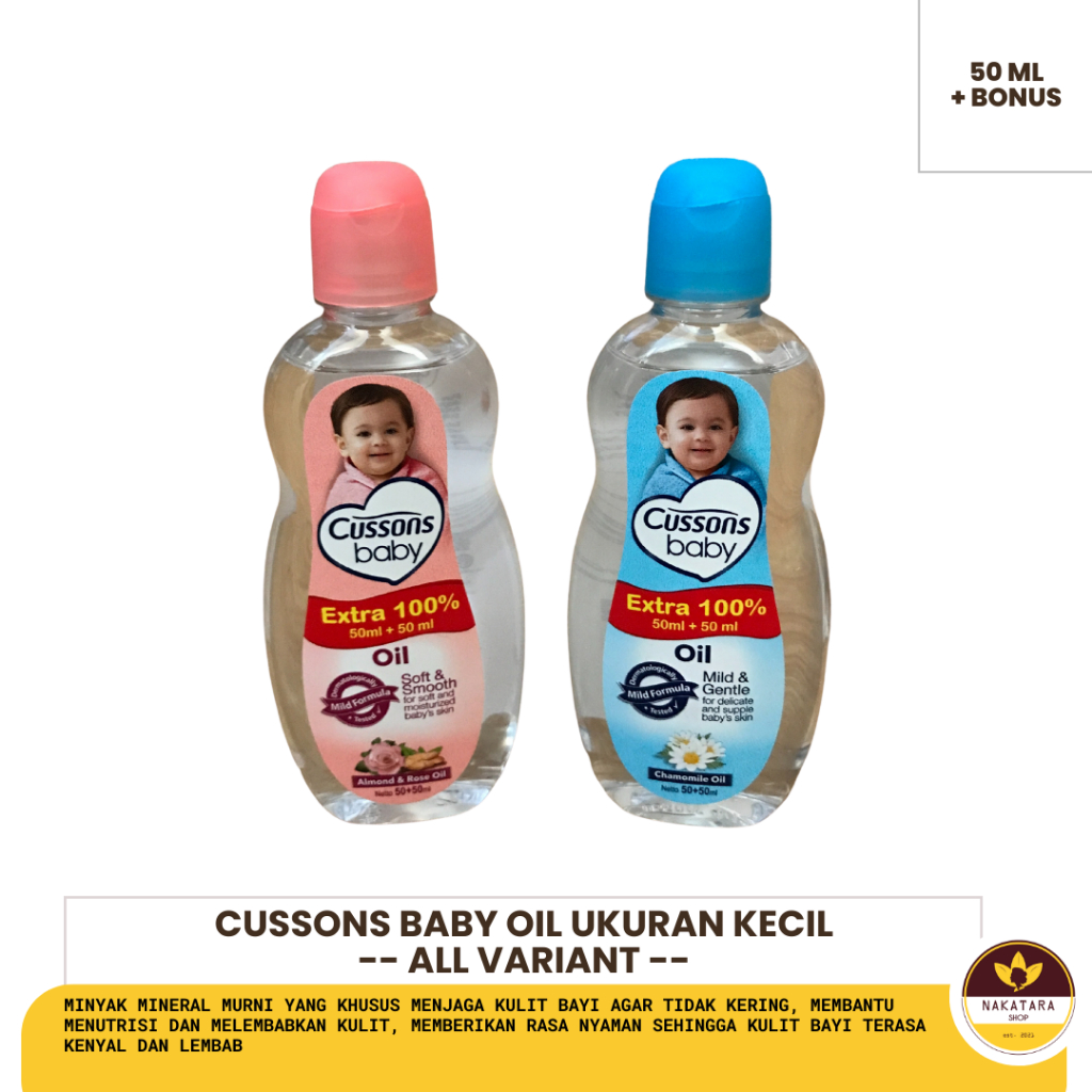 Jual CUSSON BABY OIL BOTOL KECIL UKURAN 50 ML | Shopee Indonesia