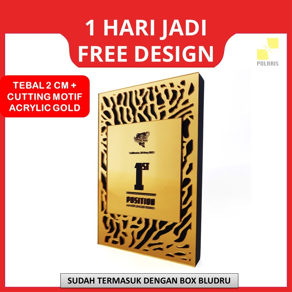 Jual PLAKAT MEWAH PIAGAM PENGHARGAAN GOLD PREMIUM CUTTING MOTIF ...