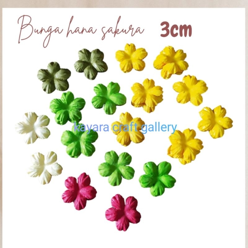 Jual [20 lembar]Bunga Hana 3cm/Aplikasi Bunga Hana Sakura/Bunga Hana ...