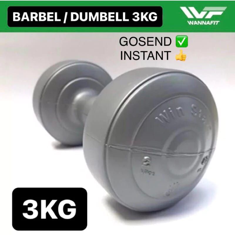 Jual WANNAFIT Dumbel 3kg Barbel alat Latihan Beban Gym fitness Dumble dumbbell dumbell PVC 3 kg ...