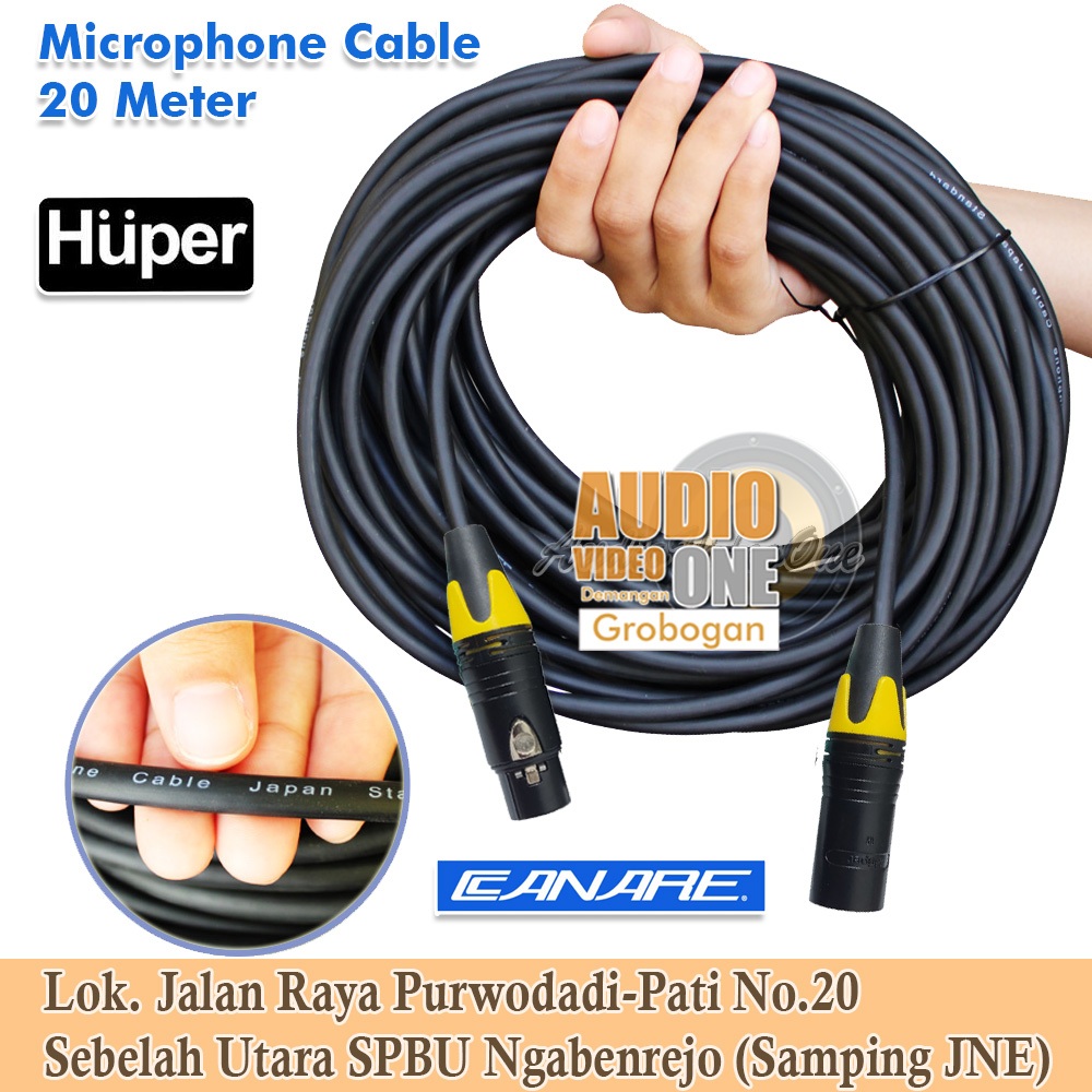 Jual Paket Kabel Mic Canare Jack Canon Xlr Huper Stereo Original 20 ...