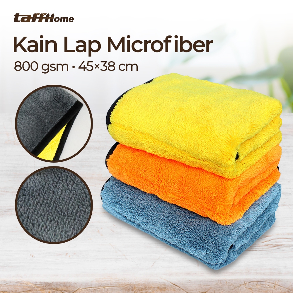 Jual COD Kain Lap Handuk Microfiber 800gsm 45x38cm Super Tebal Besar ...
