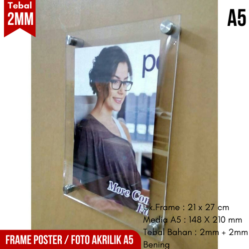 Jual Frame Acrylic A5 2MM / Frame Akrilik A5 2MM / Frame Display A5 2MM ...
