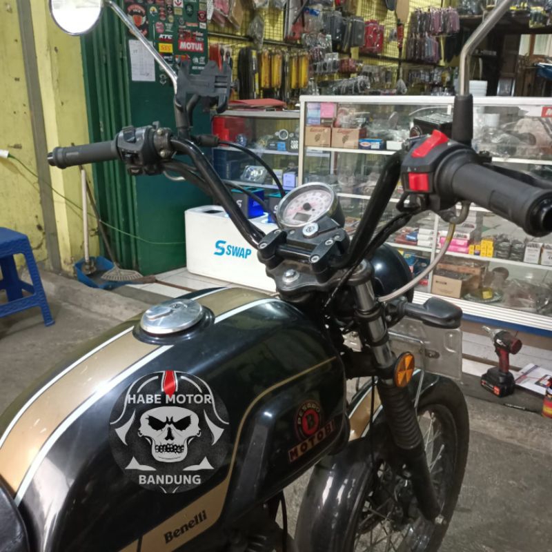 Jual Stang Tracker Hitam Tinggi Custom Bratstyle Chopper Bobber ...