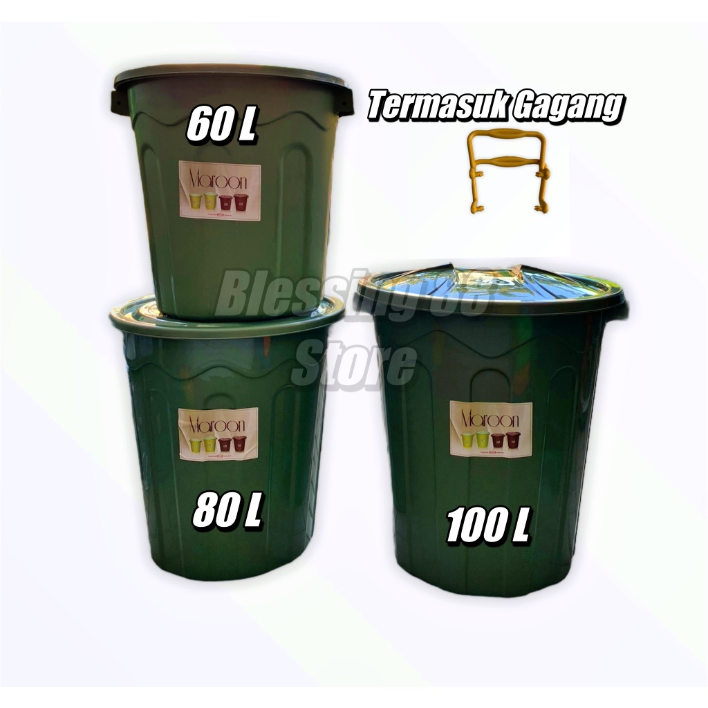 Jual Ember Air Plastik 60L 80L 100L Bahan GREAT MAROON Tebal Berkualitas. | Shopee Indonesia