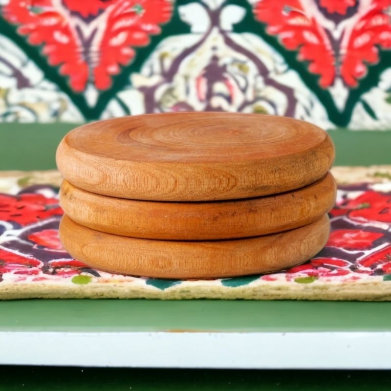 Jual Coaster kayu jati,tatakan kayu,coaster polos pinggir oval,coaster ...