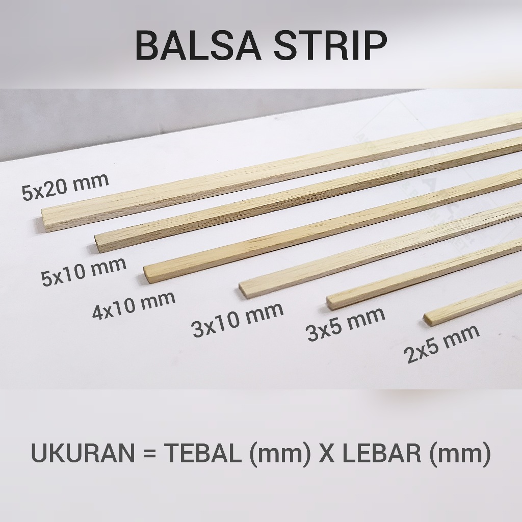 Jual KAYU BALSA STRIP UNTUK MAKET ARSITEKTUR INTERIOR DIORAMA | Shopee Indonesia