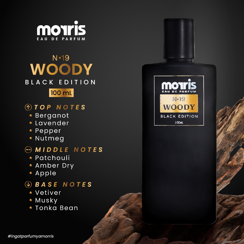 Jual Morris Eau De Parfum Black Edition 100ml - Parfum Pria | Shopee ...