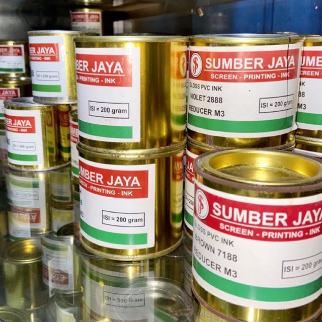 Jual Cat Sablon Sumber Jaya Pvc 200gr Warna Gold dan silver Kertas ...