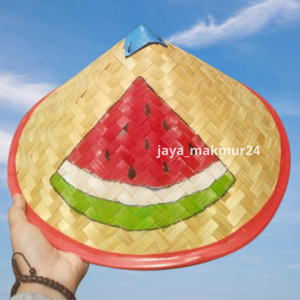 Jual Caping Lukis Gambar Semangka / Caping Lukis Buah Buahan / Caping ...