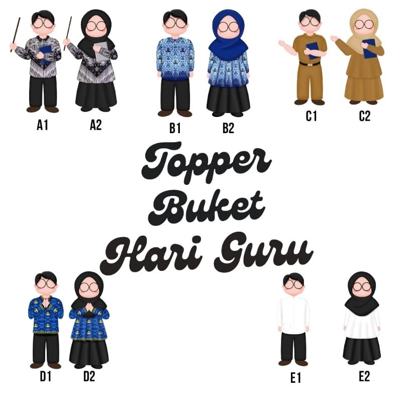 Jual TOPPER BUKET UNTUK GURU / GAMBAR GURU UNTUK HADIAH HARI GURU ...