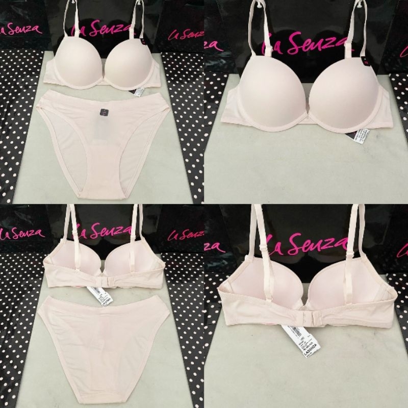 Jual La Senza Remix Cotton Bra Push Up Level 2 100% Original Ada Tag & Label Barely Blush 34A ...