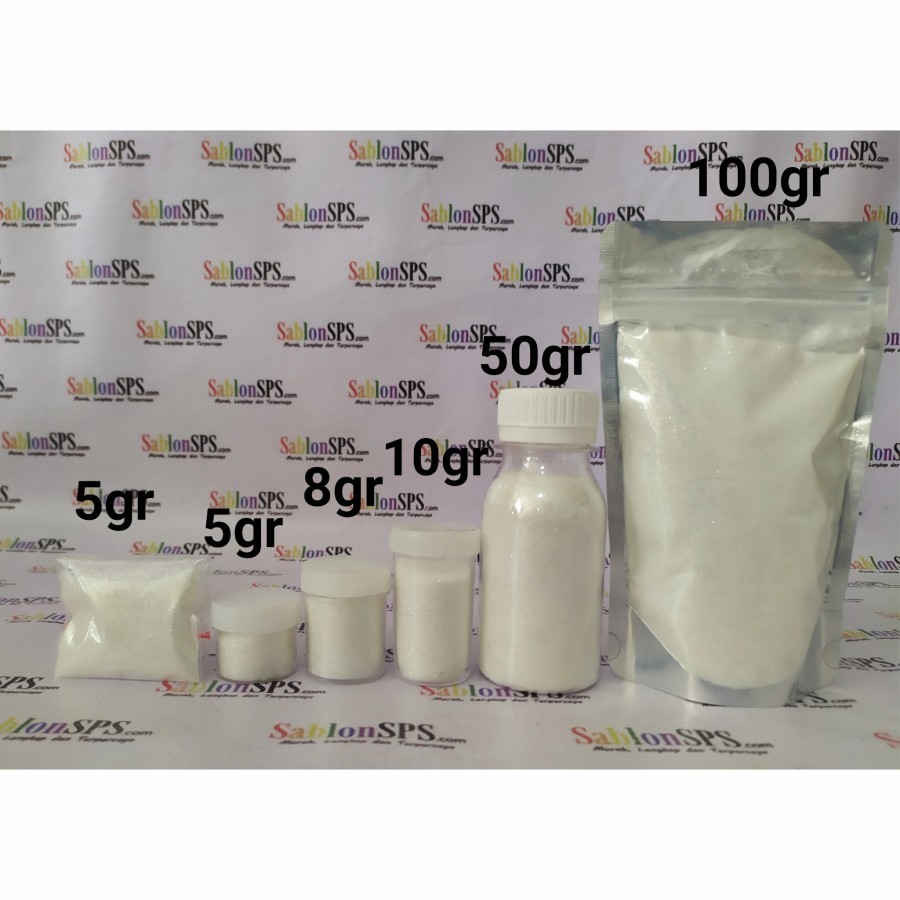 Jual BUBUK GLITER HALUS SUGAR PUTIH GLITTER POWDER 25GR ZIP LOCK ...
