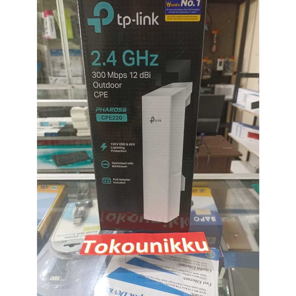 Jual TP-Link TPLINK 2.4GHz 300Mbps 12dBi Outdoor CPE CPE220 CPE 220 ...