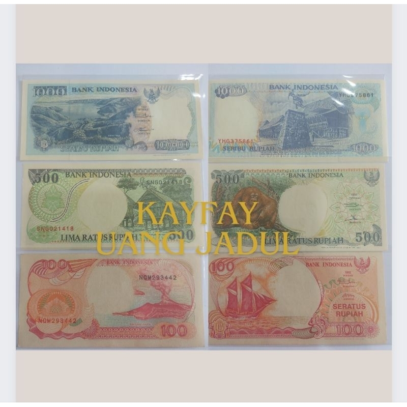 Jual Uang JaDul 1000 500 100 Tahun 1992 Baru | Shopee Indonesia