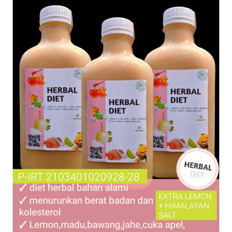 Jual [330ml] HERBAL DIET SEHAT JUS ( BAWANG,LEMON,MADU, HIMALAYAN SALT,JAHE,CUKA APEL ) | Shopee ...