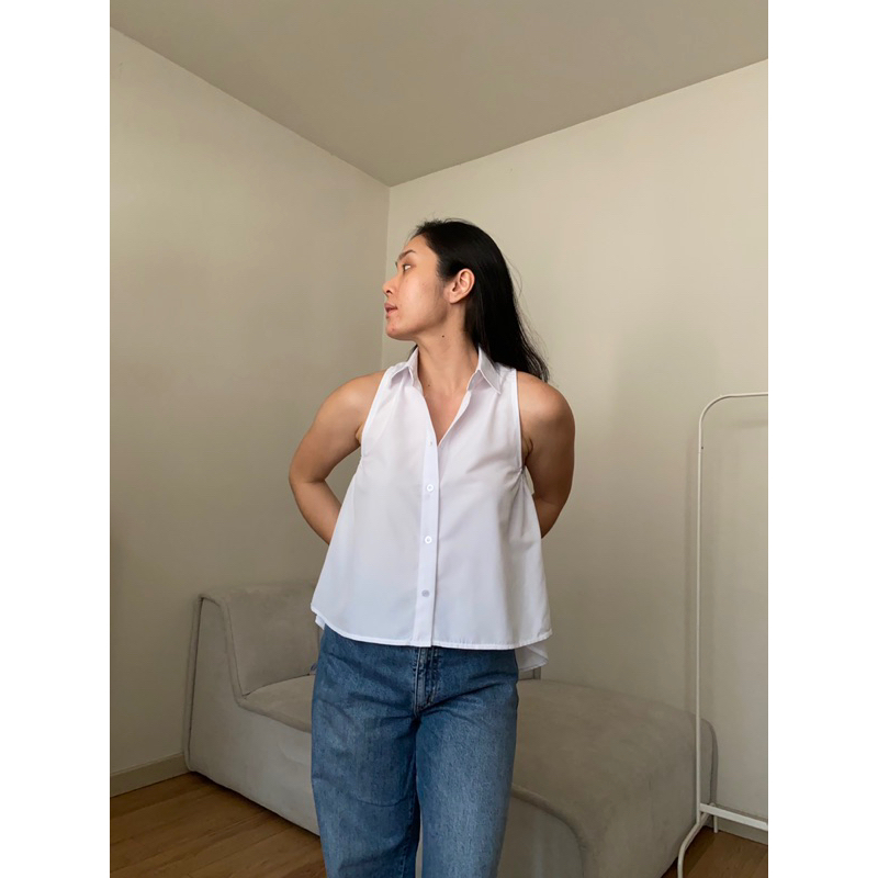 Jual LBT Top-19 | Sleeveless Shirt with Elastic Armhole | Kemeja Tanpa ...